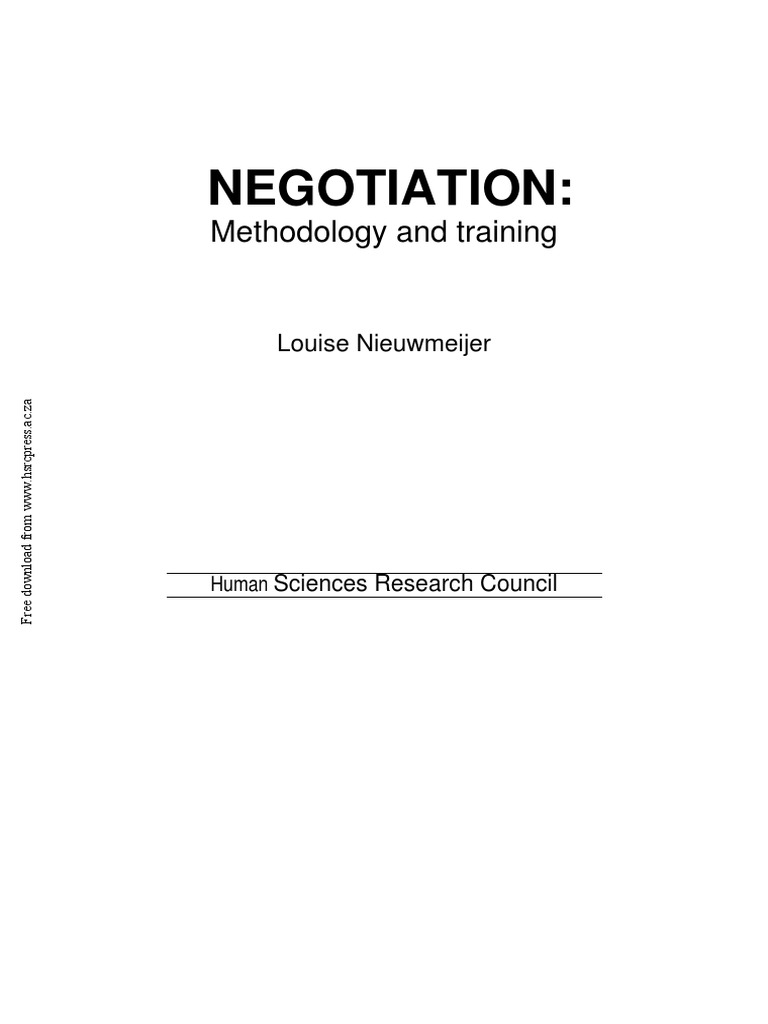 Negotiation - Negotiation Methodology and Training - Entire Ebook PDF ...