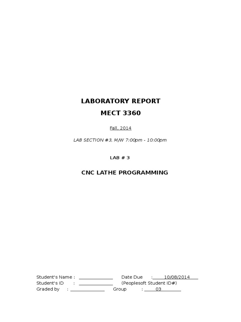 CNC Lathe Programming | PDF | Machining | Drilling