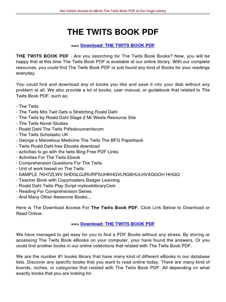 The Twits Book