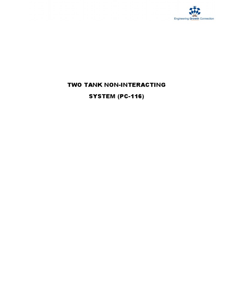 Two Tank Non-Interacting System PDF | PDF | Safety | Valve