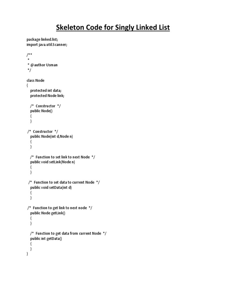 Java Singly Linked List Guide | PDF | Teaching Methods & Materials