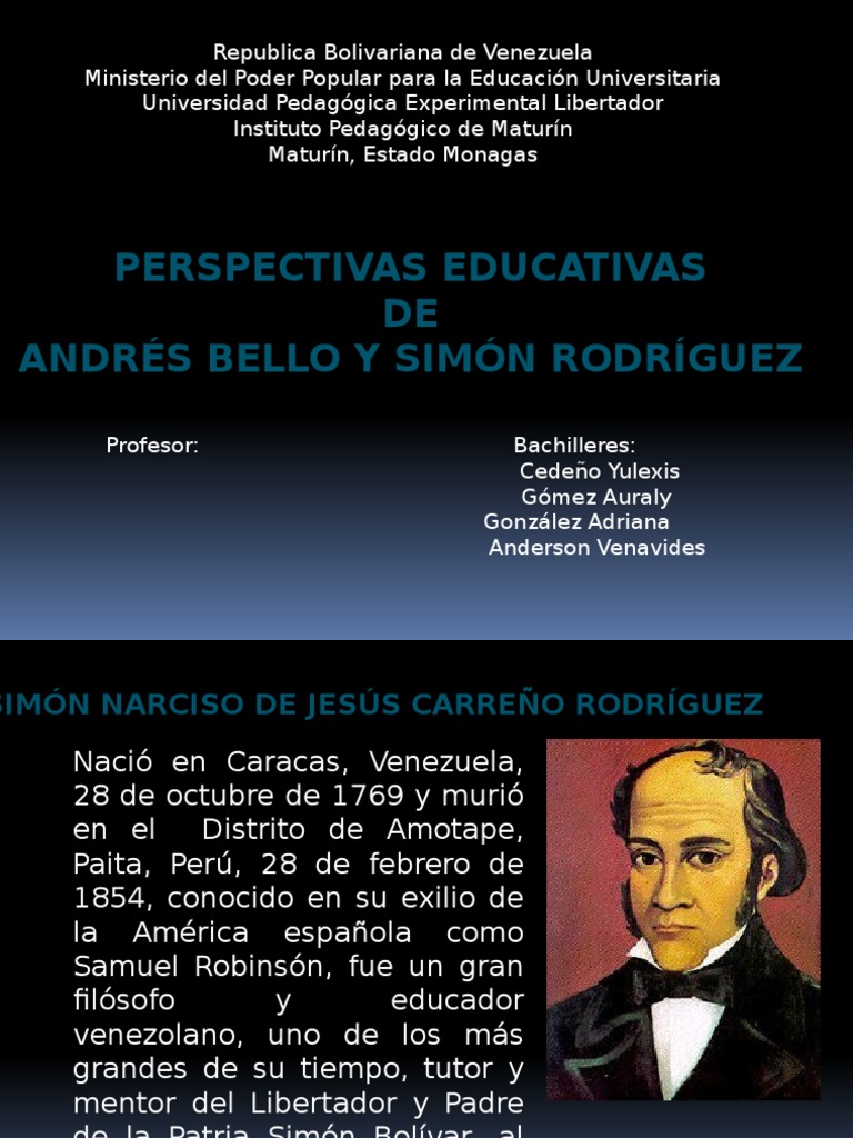 Andrès Bello y Simón Rodriguez