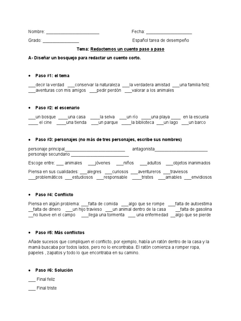 Guia para La Redaccion de Cuentos | PDF