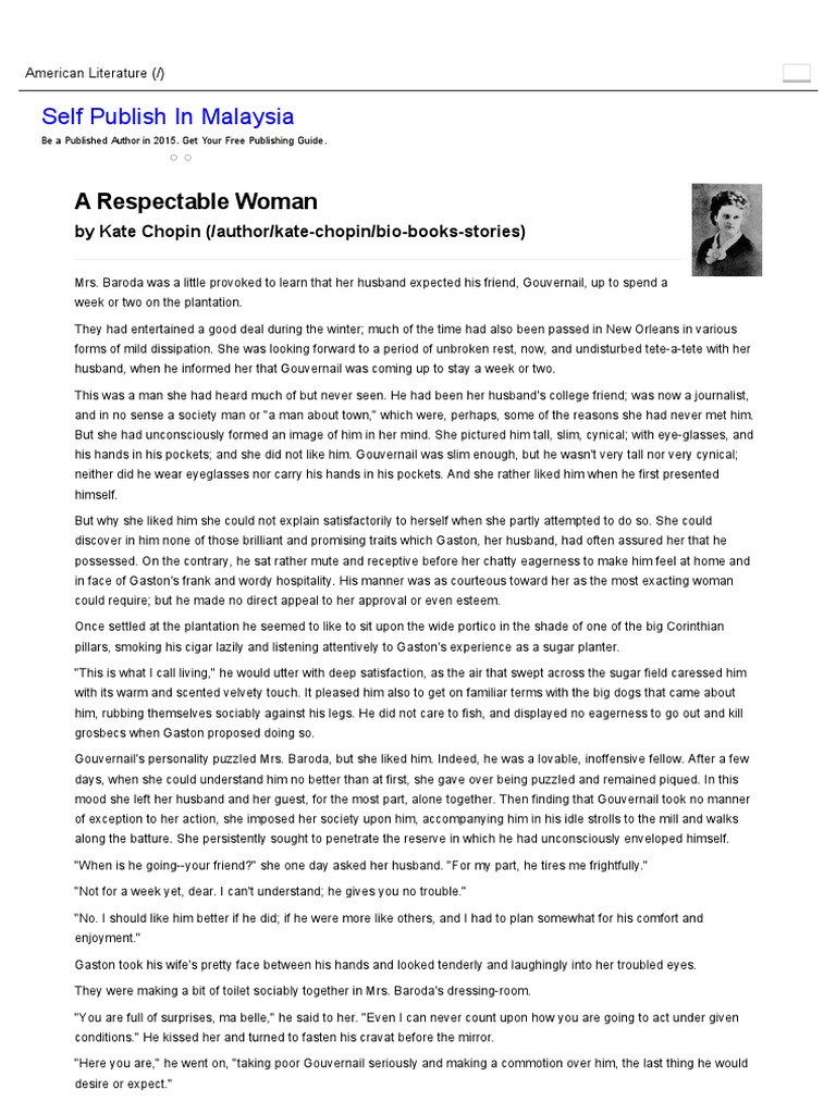 A Respectable Woman | PDF