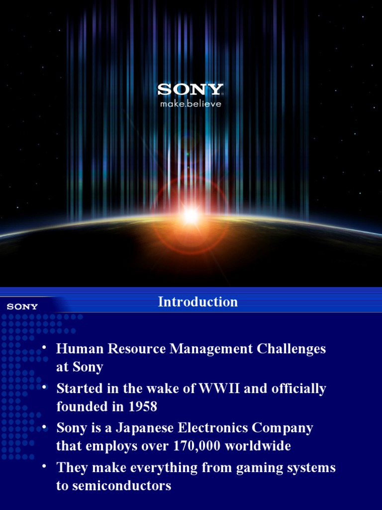 Sony Presentation FINAL | PDF | Sony | Employment