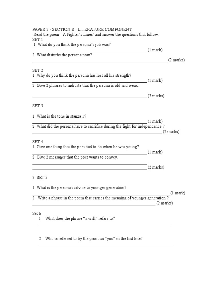 Fighter's Line | PDF