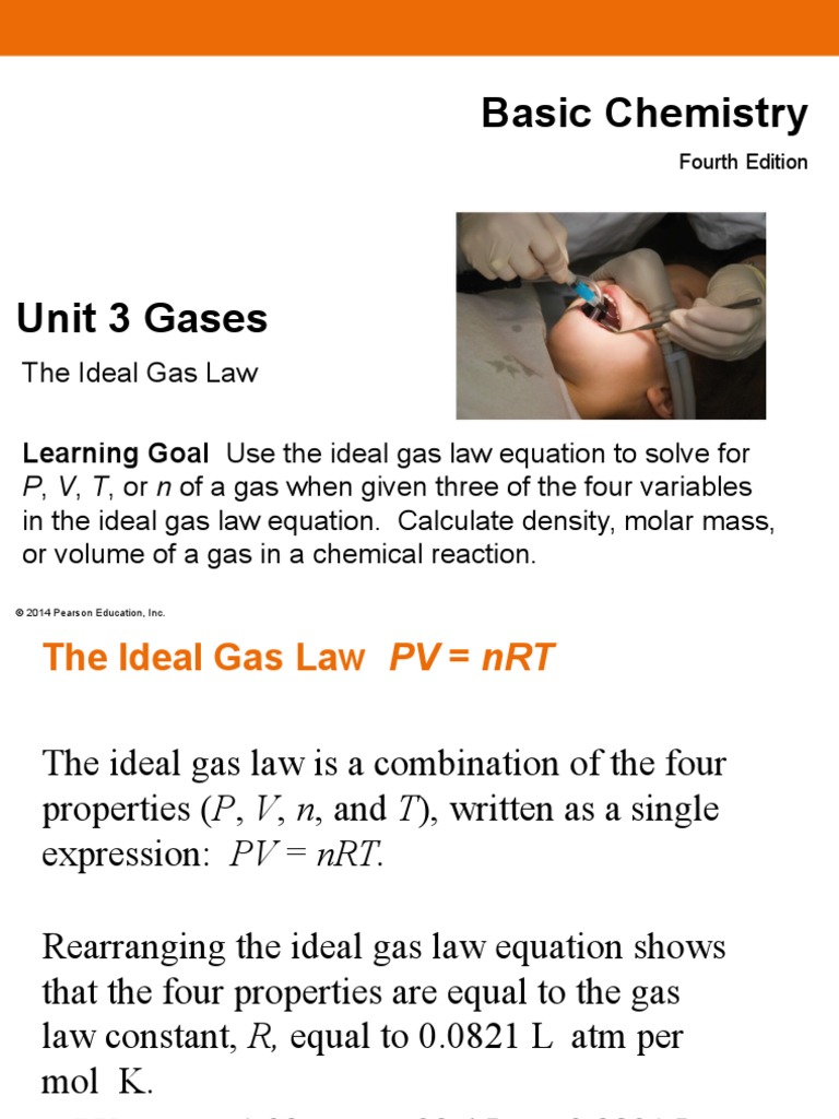 11 8 The Ideal Gas Law 4th Ed | PDF | Mole (Unit) | Gases
