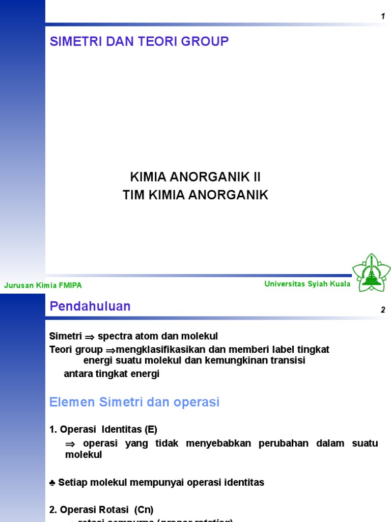 Operasi Simetri | PDF