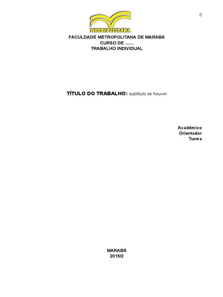 Modelo de Paper-Trabalho Individual | PDF | Citação | Science