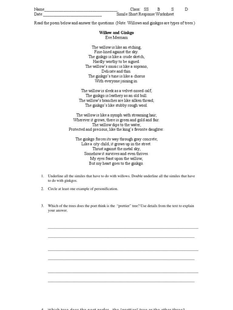 Willow Ginkgo | PDF | Poetry