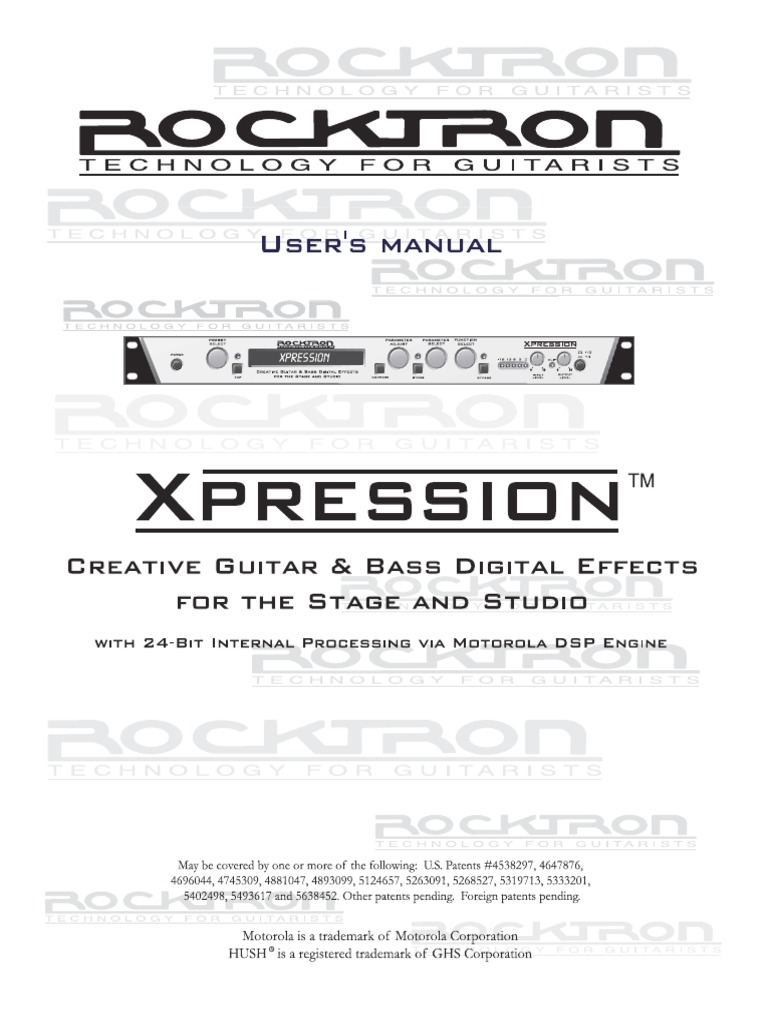 Rocktron Xpression Manual | PDF | Equalization (Audio) | Audio Engineering