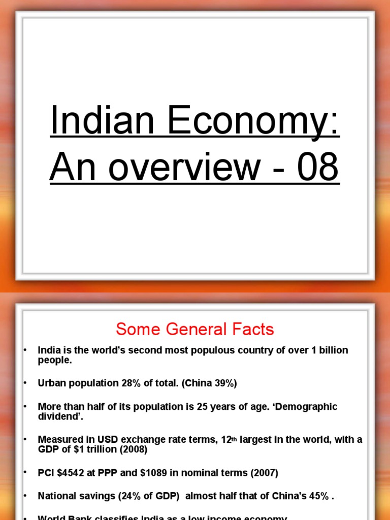 Overview of India's Economic Landscape | PDF | Labor | Economy Of India