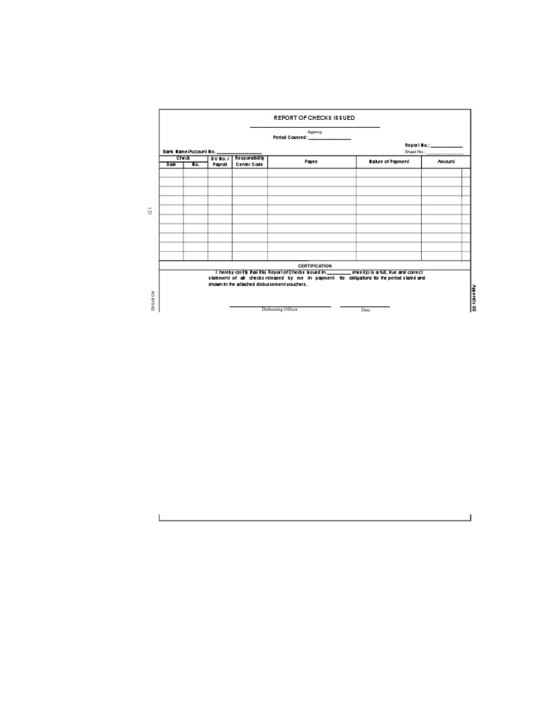 Instructions On Reports of Checks Issued (RCI) Form | PDF | Career ...