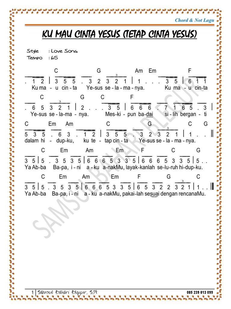 Ku Mau Cinta Yesus | PDF