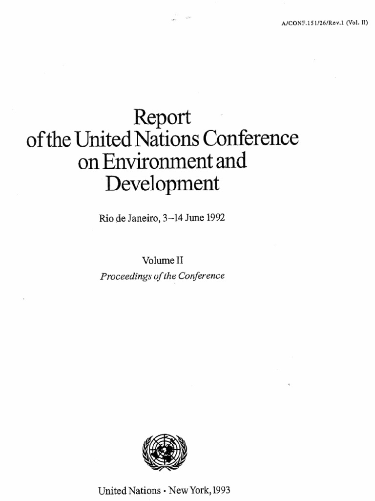 A.21 - Report of The United Nations Conference On Environment and ...