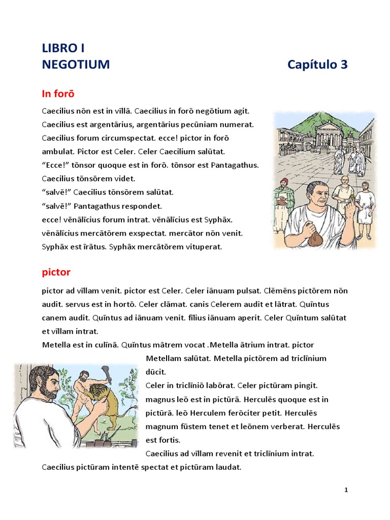LATÍN - Curso Cambridge - Libro 1-03 | PDF | Morfología | Morfología ...
