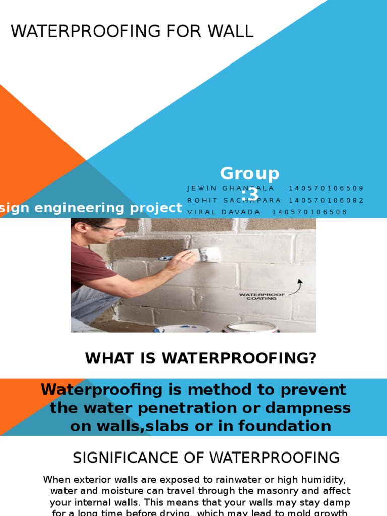 Waterproofing For Wall-Group3 | PDF | Home & Garden | Technology ...