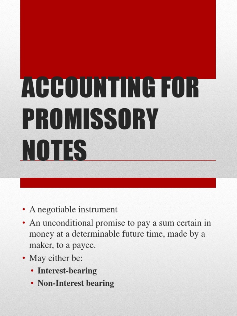 Promissory Note Accounting | PDF | Promissory Note | Service Industries