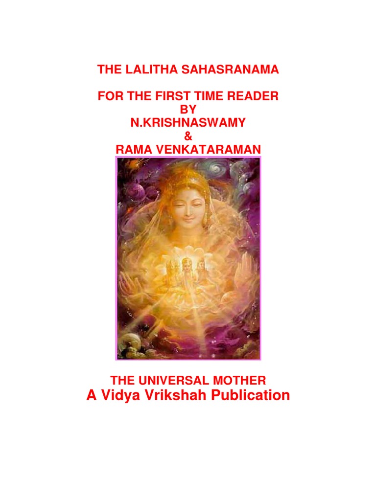 Lalitha Sahasranamam With Meaning PDF | PDF | Puranas | Devi