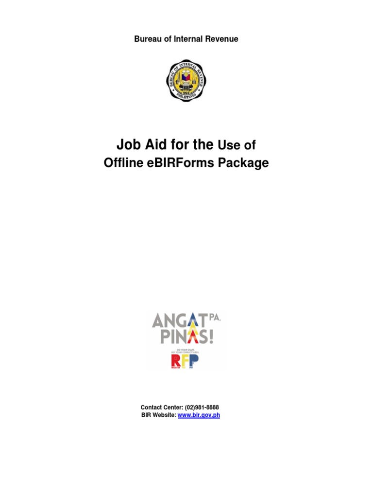 Job Aid For The Use of Offline eBIRForms Package PDF | PDF | Online And ...