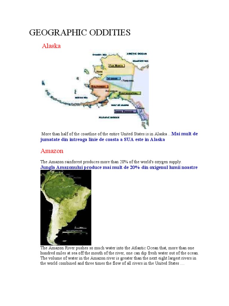 Geographic Oddities | PDF | M 1 (Michigan Highway) | Amazon Rainforest