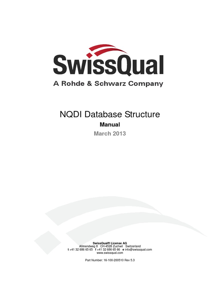 Manual - NQDI - Database Structure | PDF | High Speed Packet Access | Microsoft