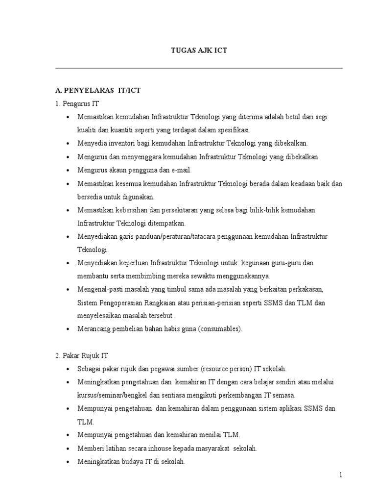 Tugas AJK ICT | PDF