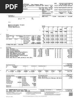 Lohnzettel Lohnabrechnung Muster Datev
