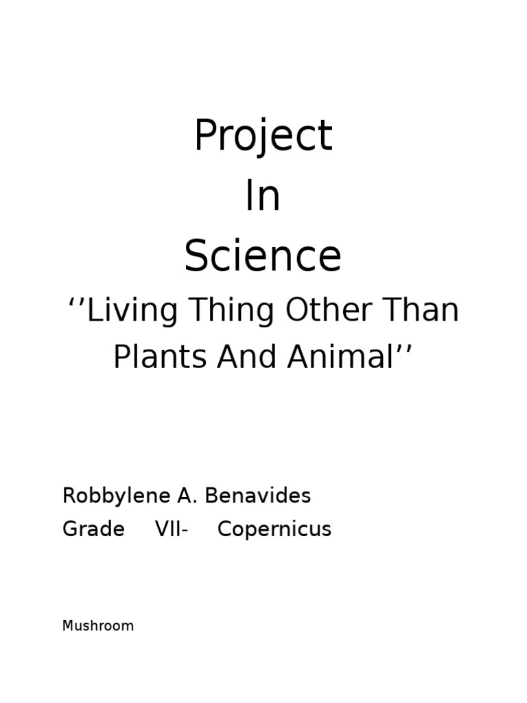 Exploring Non-Plant Living Organisms | PDF