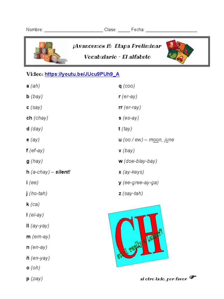Spanish Alphabet and Pronunciation Guide | PDF