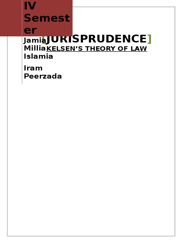 An Analysis of The Kelsons Theory of Law | PDF | Jurisprudence ...