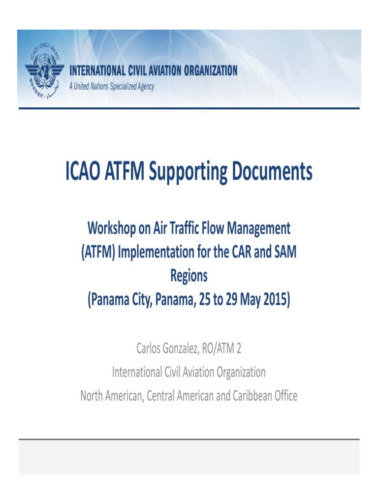 02 PPT ATFM ICAOSupportingDocuments | PDF | Air Traffic Control | Aviation