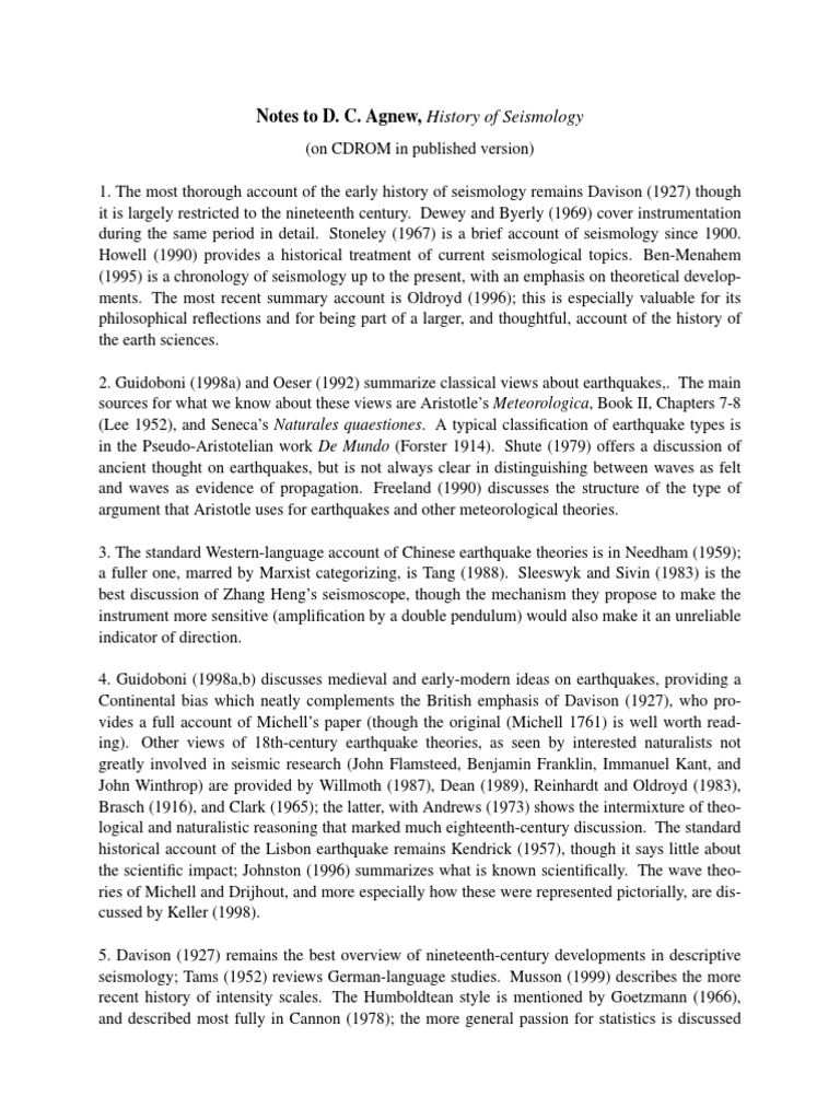 History of Seismology: Key Developments | PDF | Seismology | Earthquakes