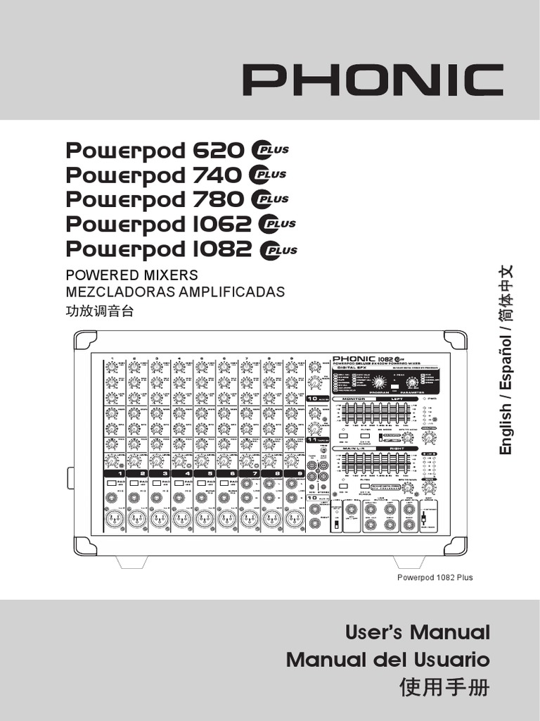 Manual Phonic | PDF | Equalization (Audio) | Microphone