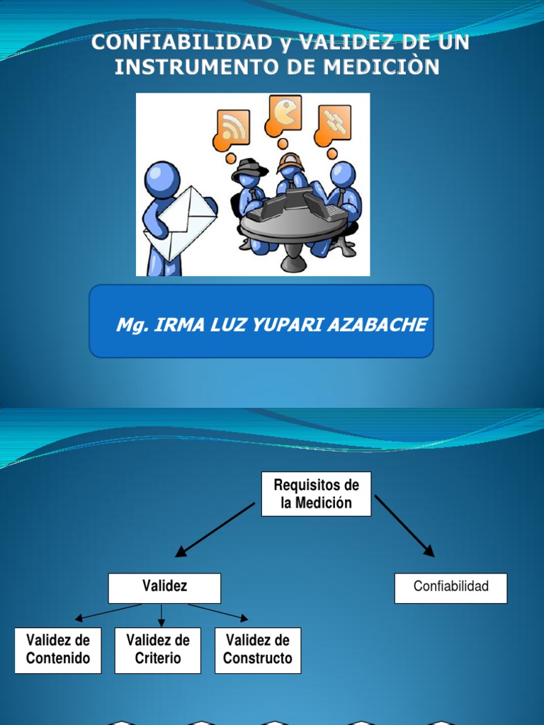 Sesion 8 - CONFIABILIDAD Y VALIDEZ PDF | PDF | Validez (Estadísticas ...