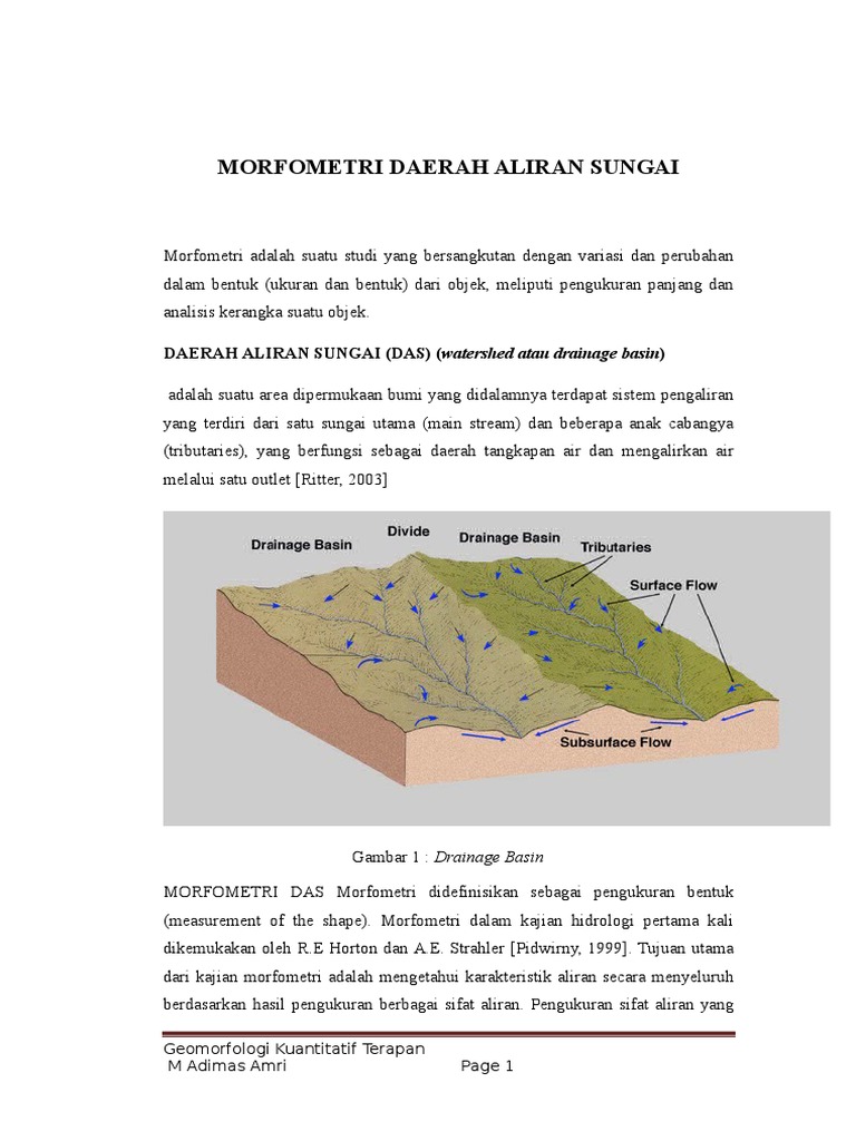Morfometri Daerah Aliran Sungai | PDF