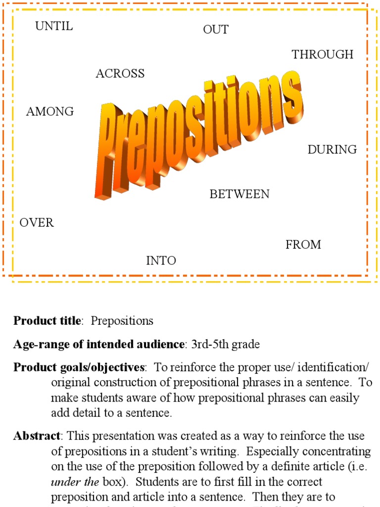 OUT Through Until | PDF | Preposition And Postposition | Phrase