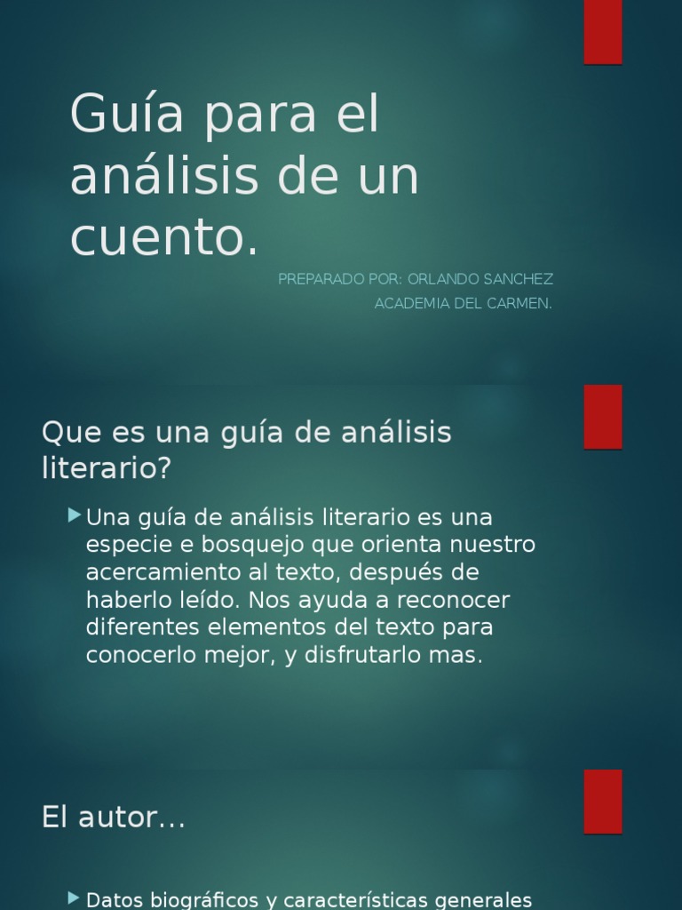 Guía para El Análisis de Un Cuento | PDF
