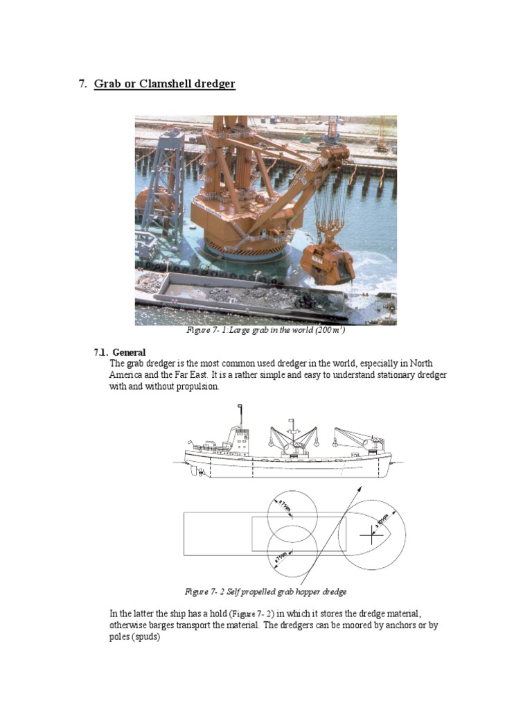 Grab or Clamshell Dredger PDF | PDF | Dredging | Crane (Machine)