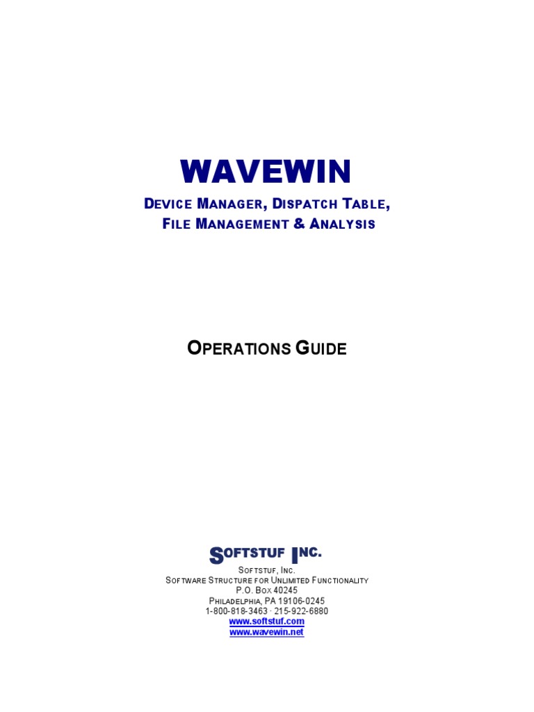 Wavewin Full Manual | PDF | File Format | Computer File