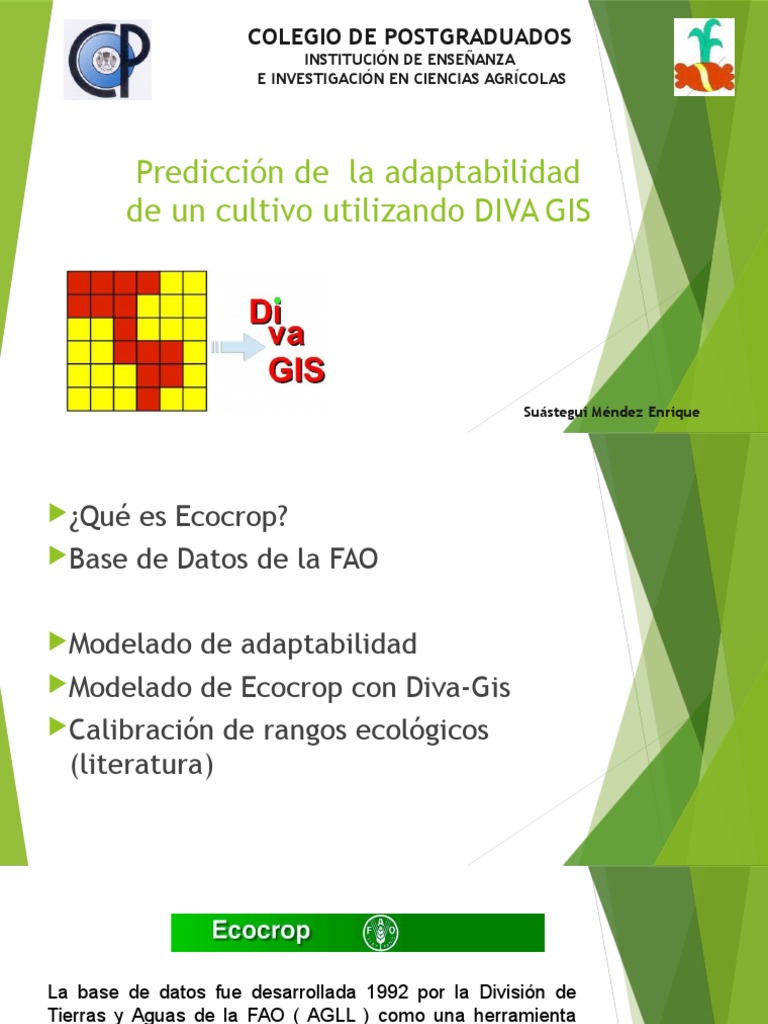Ecocrop DivaGIS | PDF | Precipitación | Sistema de información geográfica
