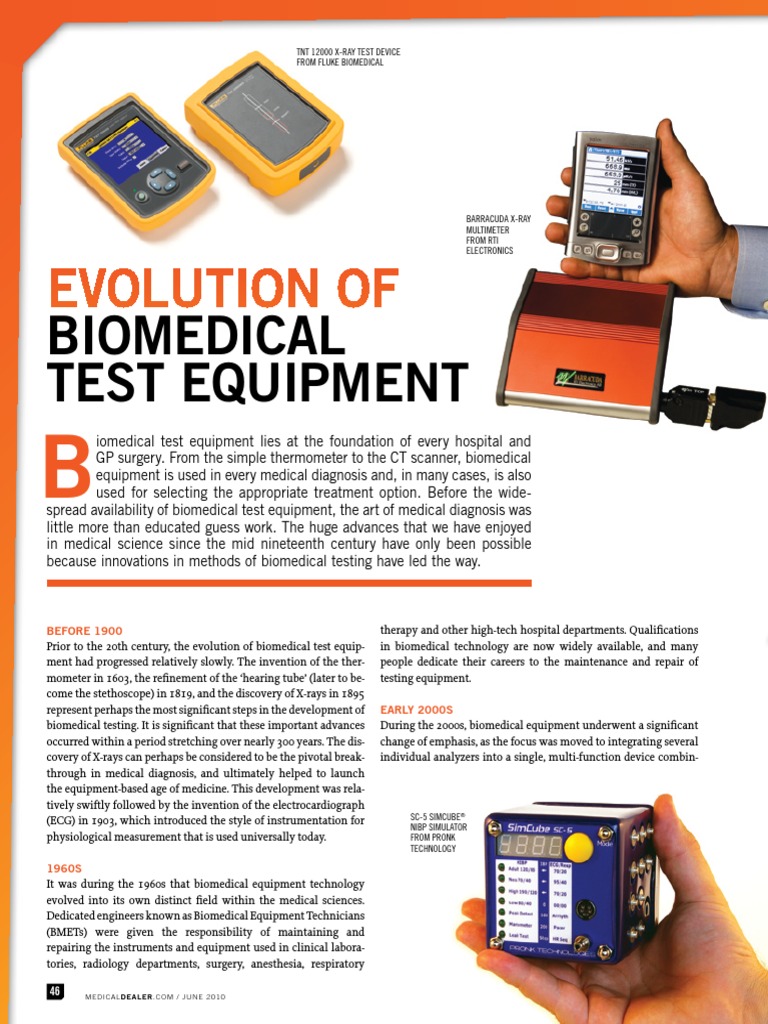 Evolution of Biomedical Test Equipment | PDF | Radiology | Biomedical ...