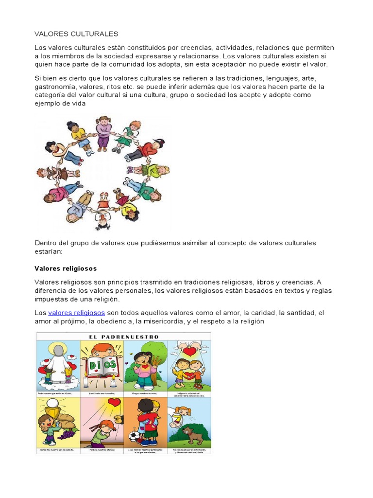 Valores Culturales y su Significado | PDF | Amor | Dignidad