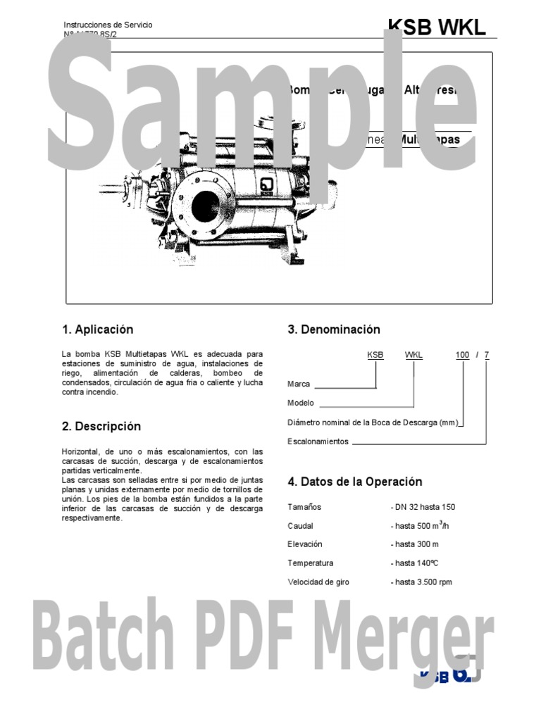 Bomba KSB WKL - Servicio | PDF | Bomba | Refrigeración