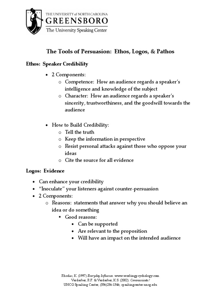 Tools of Persuasion: Ethos, Logos, Pathos | PDF