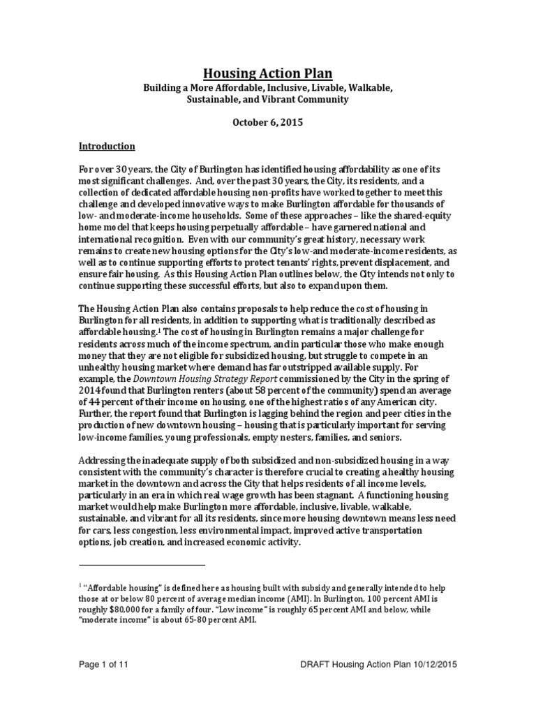 Housing Action Plan | PDF | Affordable Housing | Homelessness