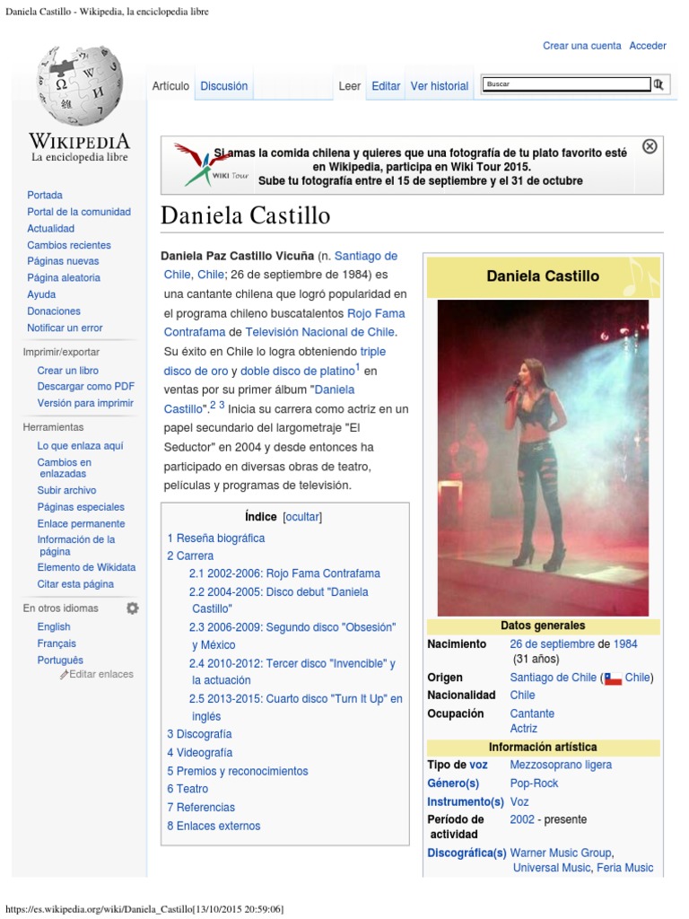 Daniela Castillo | PDF | Ocio | Entretenimiento (general)
