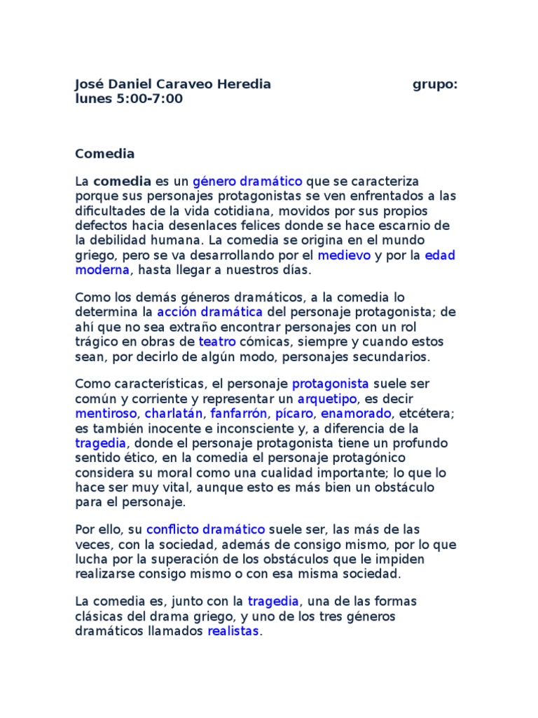 Comedia y Drama | PDF | Comedia | Teatro