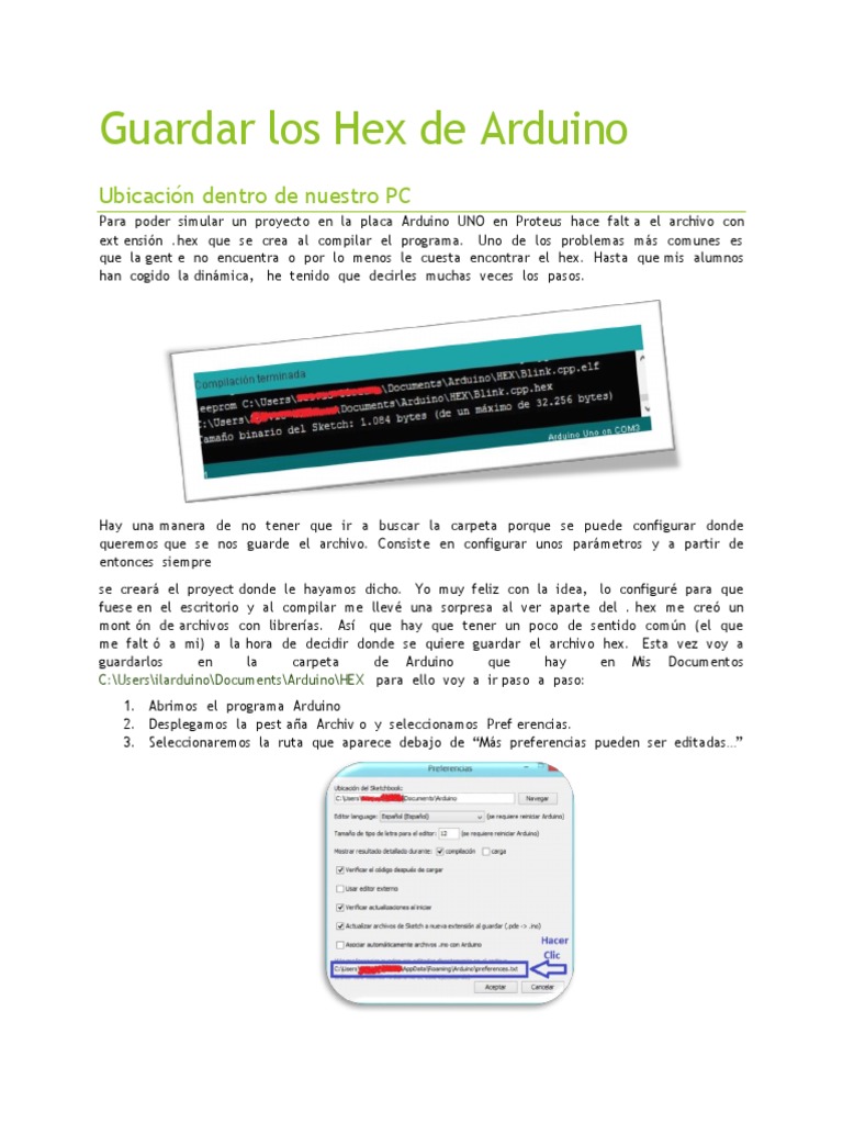 Guardar Los Hex de Arduino | PDF | Arduino | Archivo de computadora