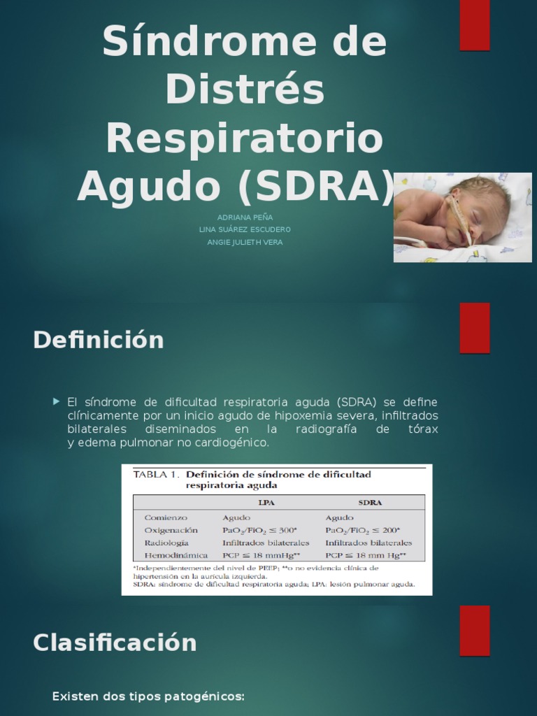Síndrome de Distrés Respiratorio Agudo (SDRA) | PDF | Neumonía ...